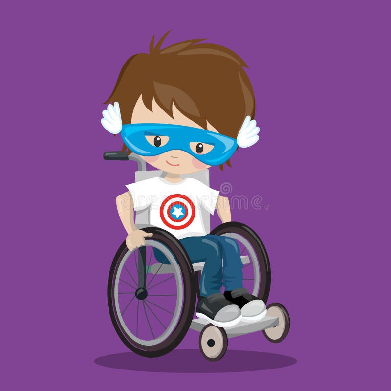 SUPERHERO in a WHEELCHAIR BLACK SUPERMAN 01 Stock Vector - Illustration ...