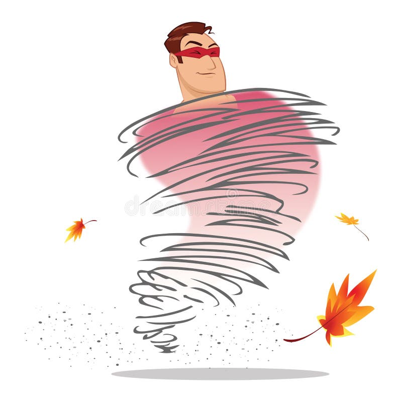 Superhero whirlwind stock illustration. Illustration of fast - 25675441