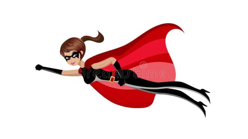 Superhero Woman Flying Animation Stock Video - Video of heroic ...