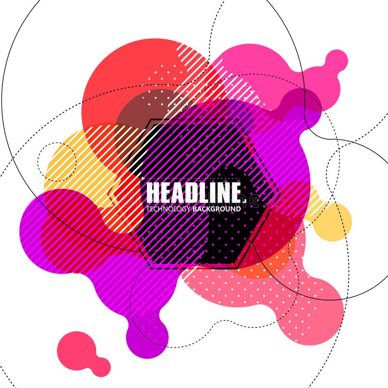 Superimposed Water Drop Shape of Abstract Graphics, Vector Background ...