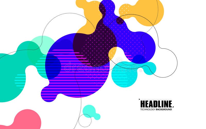 Superimposed Water Drop Shape of Abstract Graphics, Vector Background ...