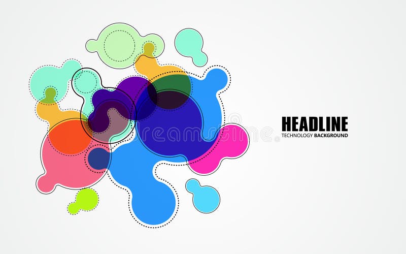 Superimposed Water Drop Shape of Abstract Graphics, Vector Background ...