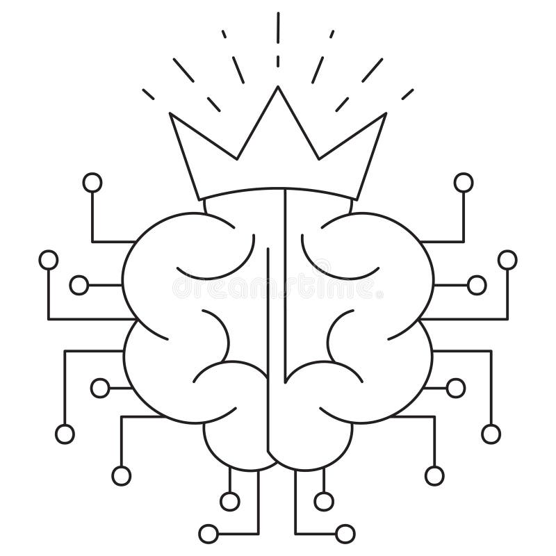 Superintelligence SI icon stock vector. Illustration of mind - 356946516