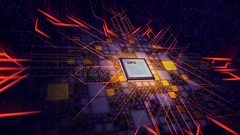 Linked Computer Network Matrix Stock Illustration - Illustration of ...