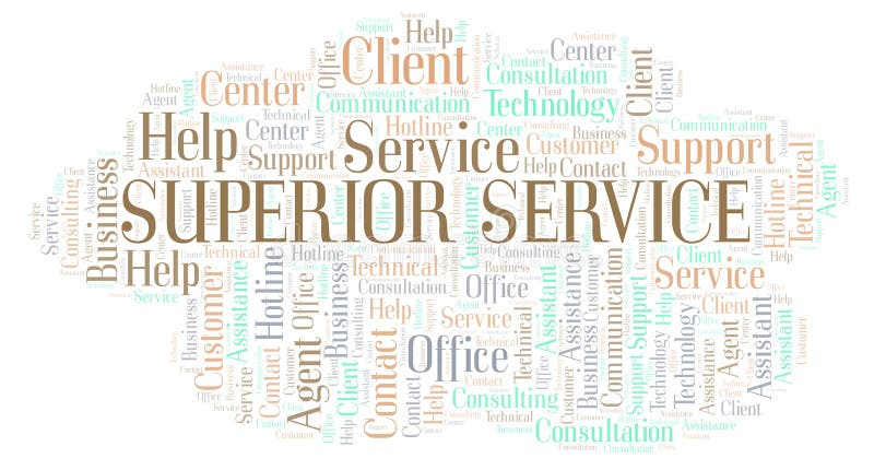Superior Service Word Cloud. Stock Illustration - Illustration of ...