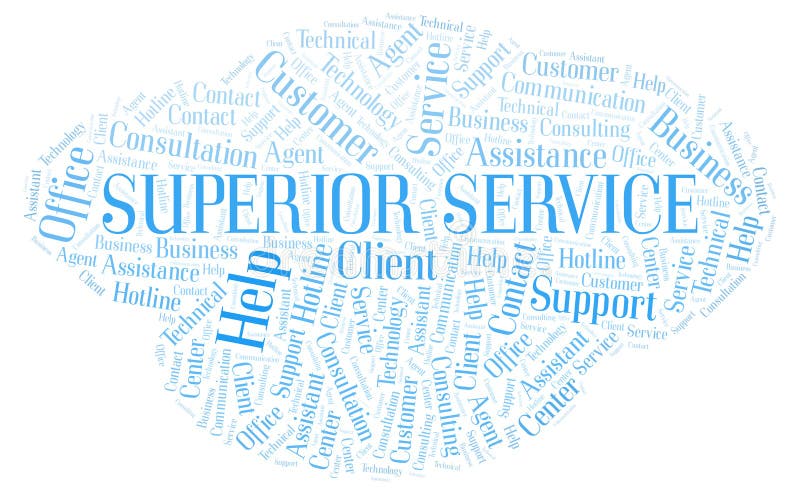 Superior Service Word Cloud. Stock Illustration - Illustration of ...
