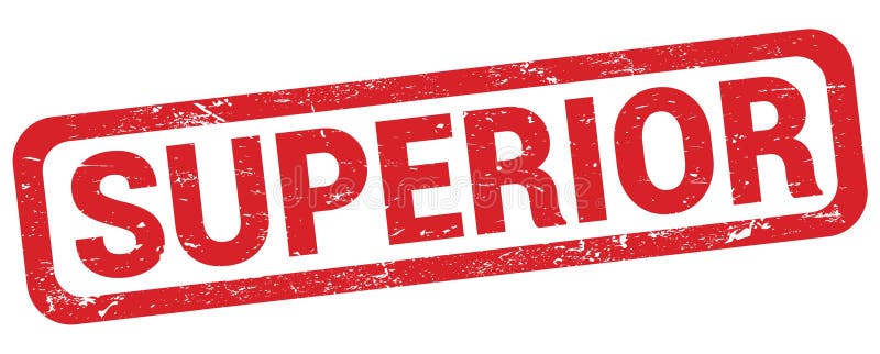 SUPERIOR Text Written on Red Rectangle Stamp Stock Illustration ...