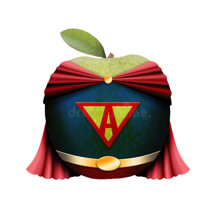Superman apple stock image. Image of comic, cute, halloween - 45634807