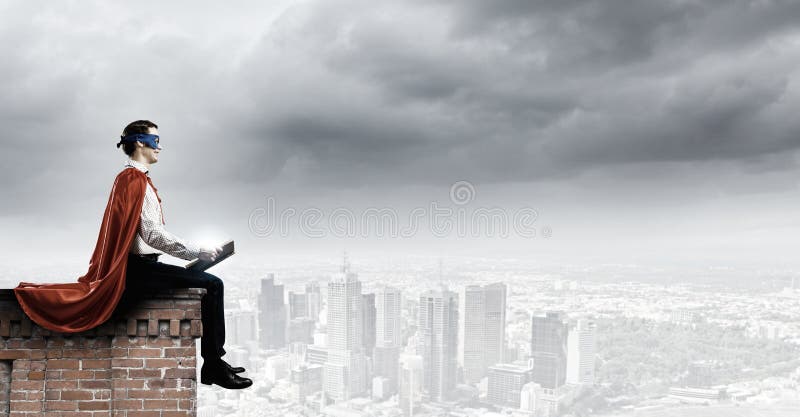 Superman with book stock photo. Image of reading, human - 44991930