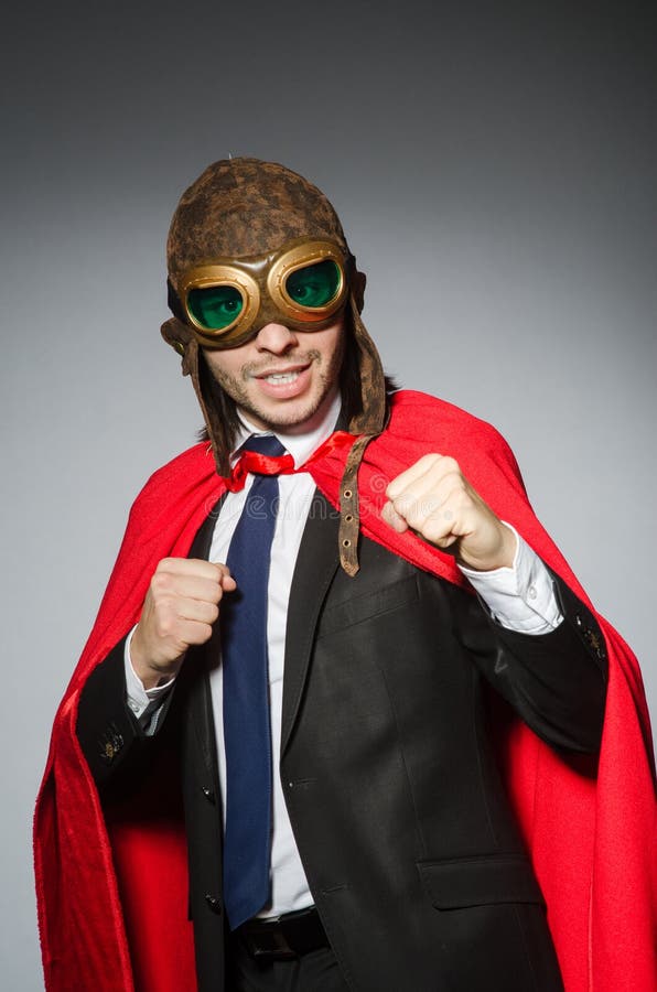 Superman concept with man stock image. Image of goggles - 45505979