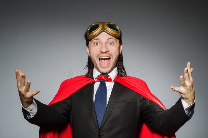 Superman concept with man stock image. Image of goggles - 45679419