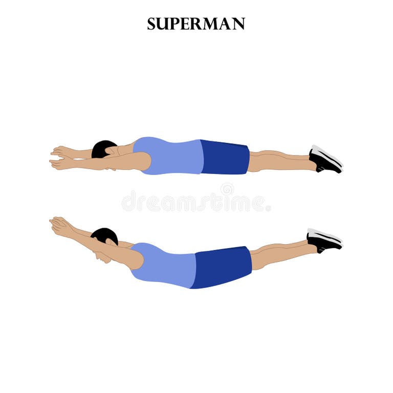 Superman Exercise Stock Illustrations – 785 Superman Exercise Stock ...