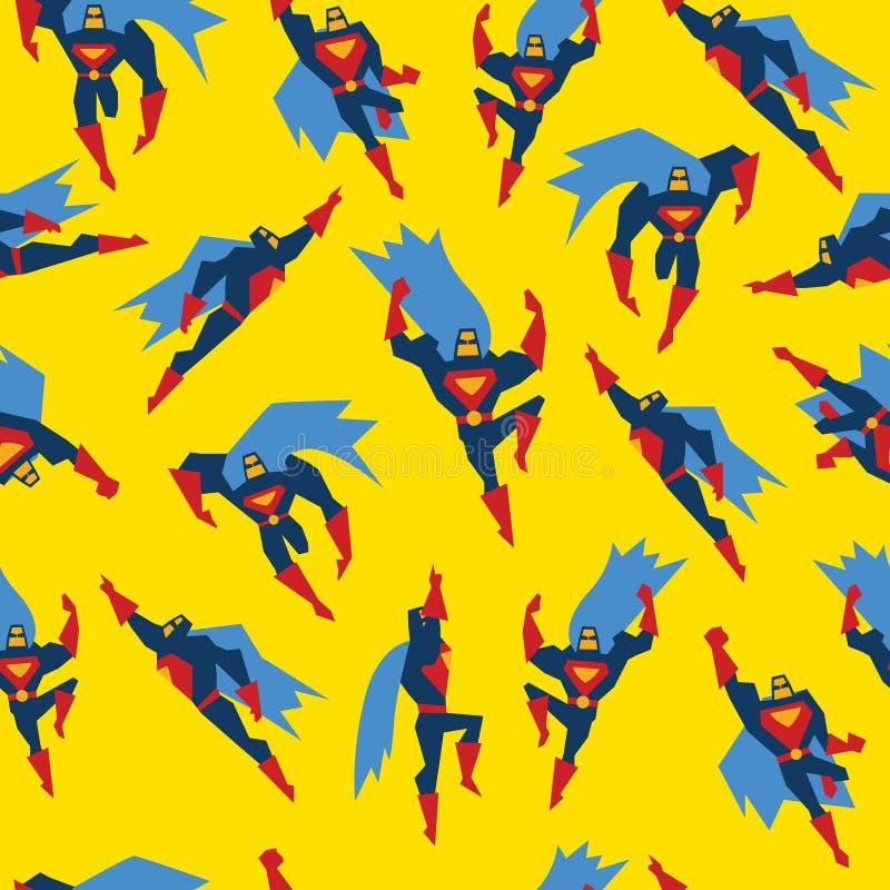 Superman Seamless Pattern Vector Illustration Stock Vector ...