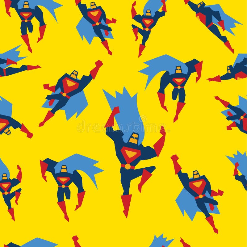 Superman Seamless Pattern Vector Illustration Stock Vector ...