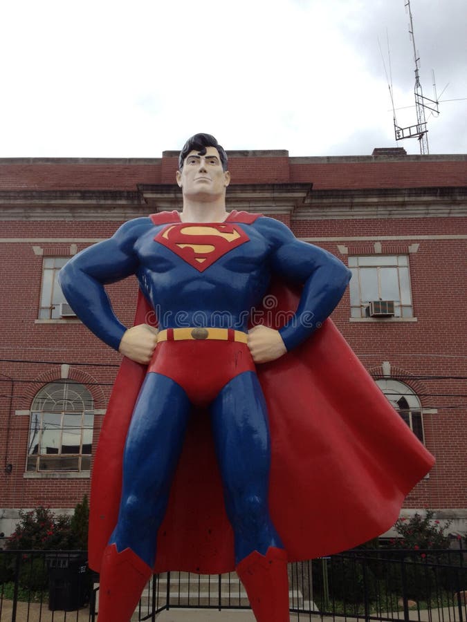 Superman stands tall editorial image. Image of statue - 44717985