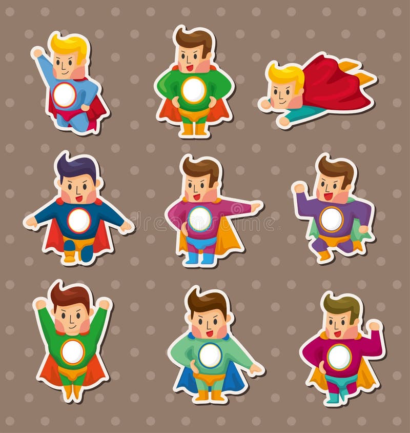 Superman stickers stock vector. Illustration of adorable - 26336009