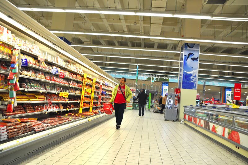 Customers Entering the Carrefour Supermarket Editorial Photo - Image of ...