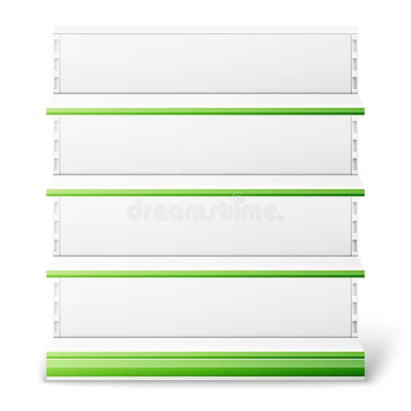 Supermarket empty Rack stock vector. Illustration of place - 85187856