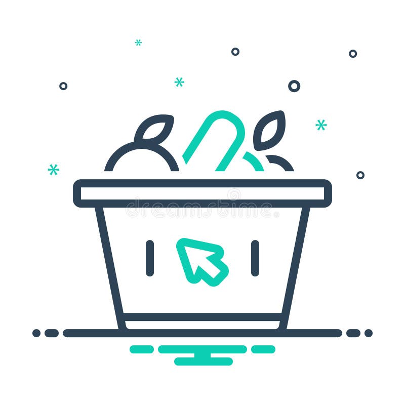 Mix Icon for Supermarket, Variety and Grocery Stock Illustration ...