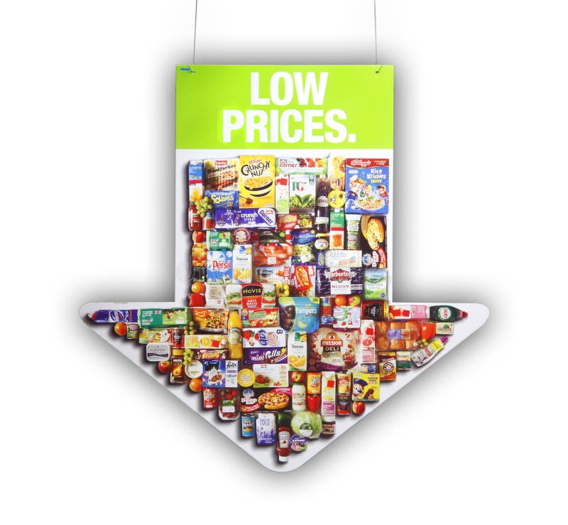 Supermarket Low Prices Sign Editorial Photography - Image of awareness ...