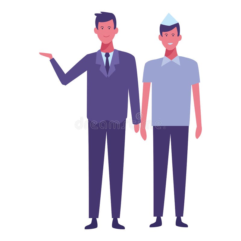 Supermarket Manager and Cashier Guy Stock Vector - Illustration of ...