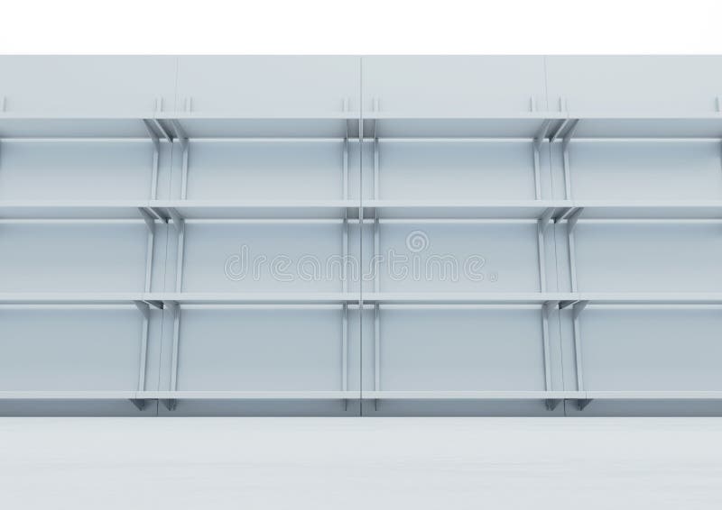 Supermarket Shelf Facade stock illustration. Illustration of display ...