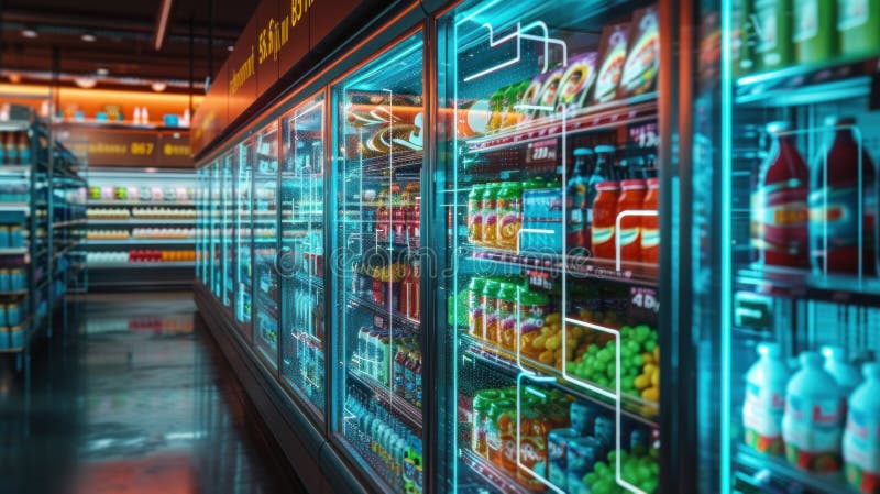 Supermarket Shelf for Presenting New Product in between Many Others ...