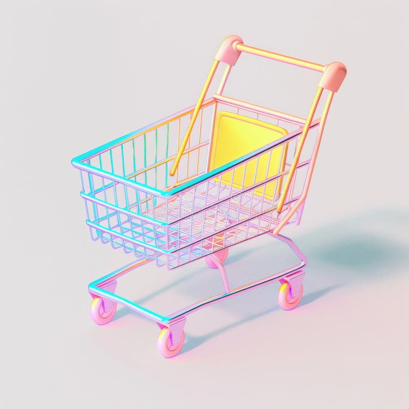 Supermarket Shopping Cart.Empty Shopping Cart.Exploring the Design and ...