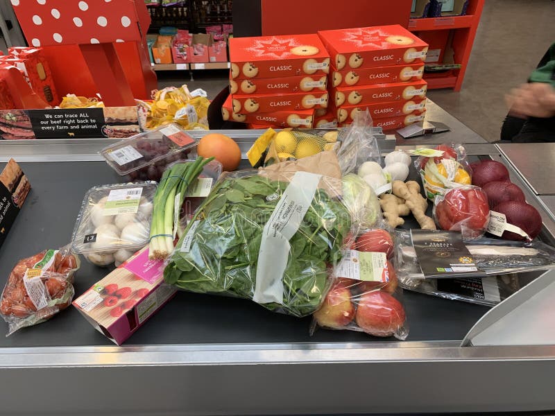 Shopping. Check Out in Supermarket Store Stock Photo - Image of market ...