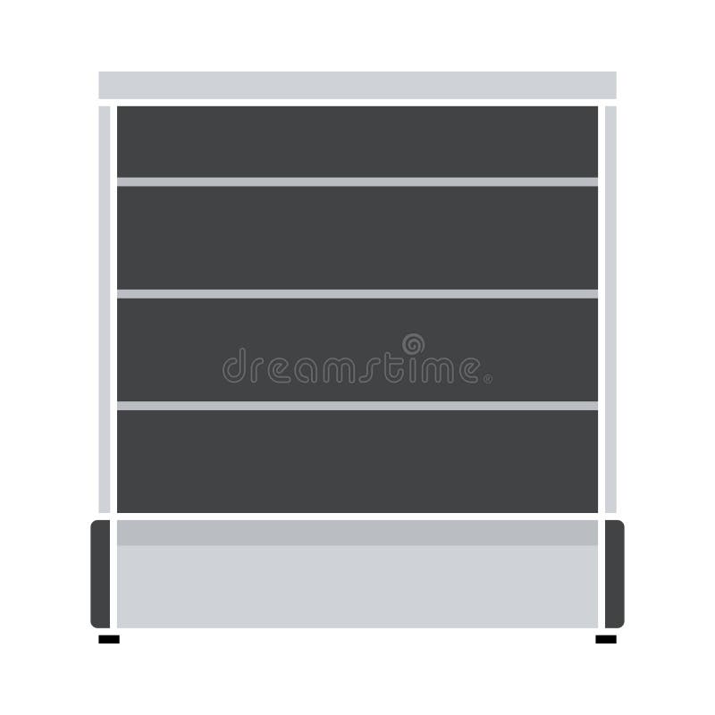 Supermarket Showcase Icon stock vector. Illustration of stand - 197353186