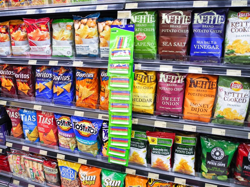 Supermarket Snack Department Editorial Photography - Image of clip ...