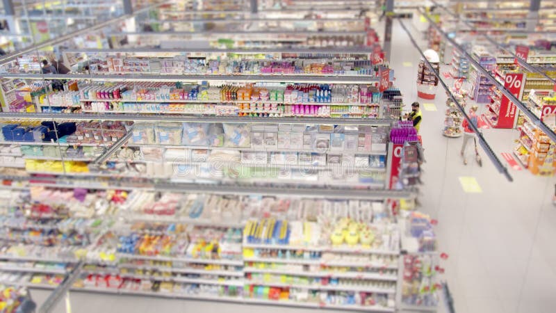 Supermarket Top View Interactive Time Lapse Stock Video - Video of ...