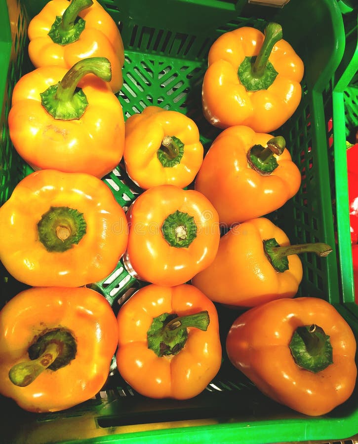 Supermarket_Yellow Bell Peper Stock Photo - Image of green, food: 314559230