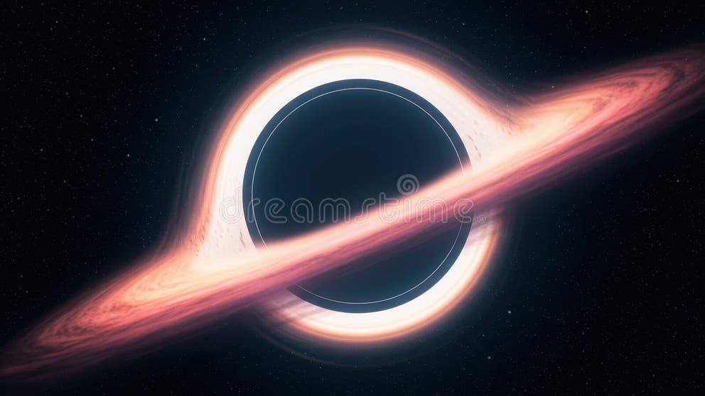 Supermassive Black Hole Accretion Disk Stock Illustration ...