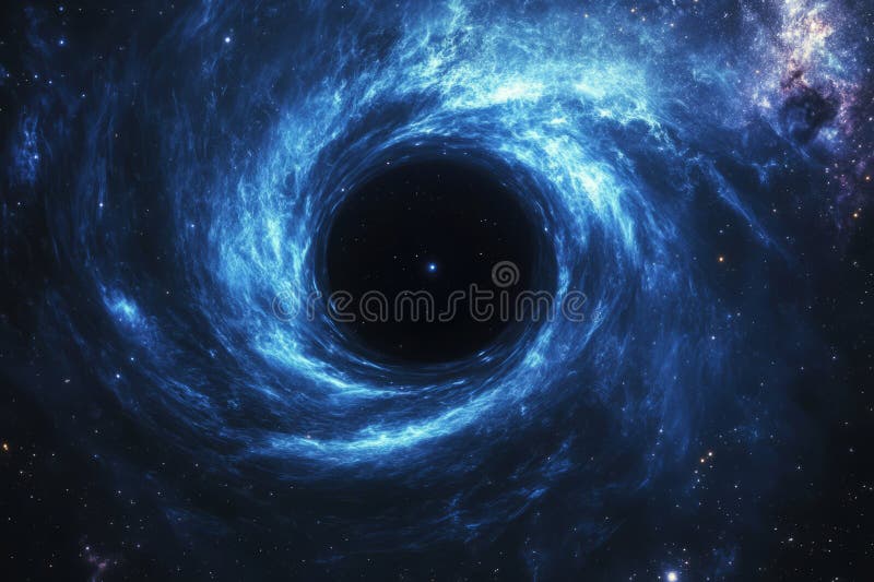 Supermassive Black Hole Bending Spacetime Continuum in Deep Space Stock ...
