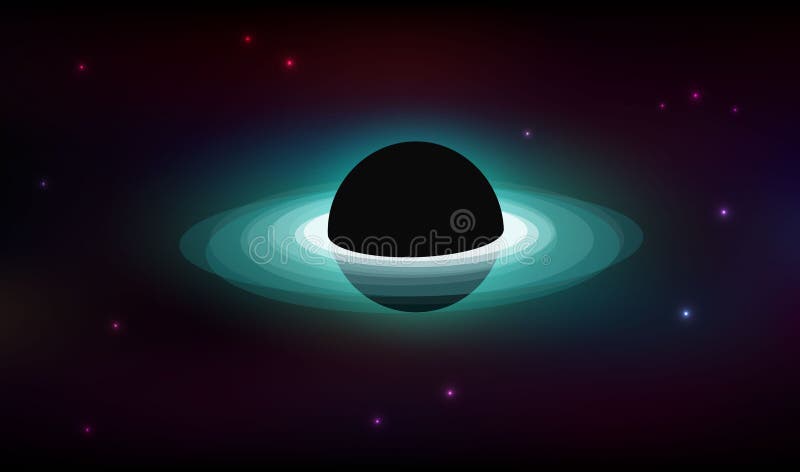 Supermassive Black Hole in Deep Space Stock Vector - Illustration of ...