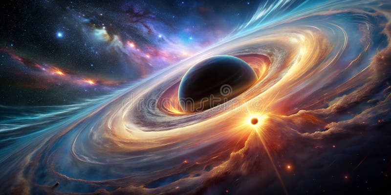 Supermassive Black Hole Surrounded by Accretion Disk of Glowing Plasma ...