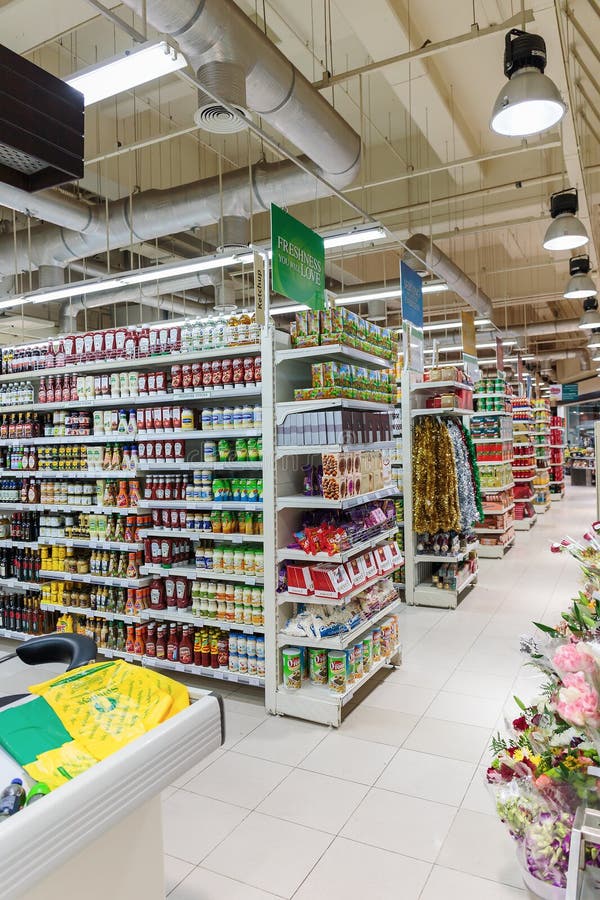 Supermercado Interior Do Alimento Imagem de Stock Editorial - Imagem de ...