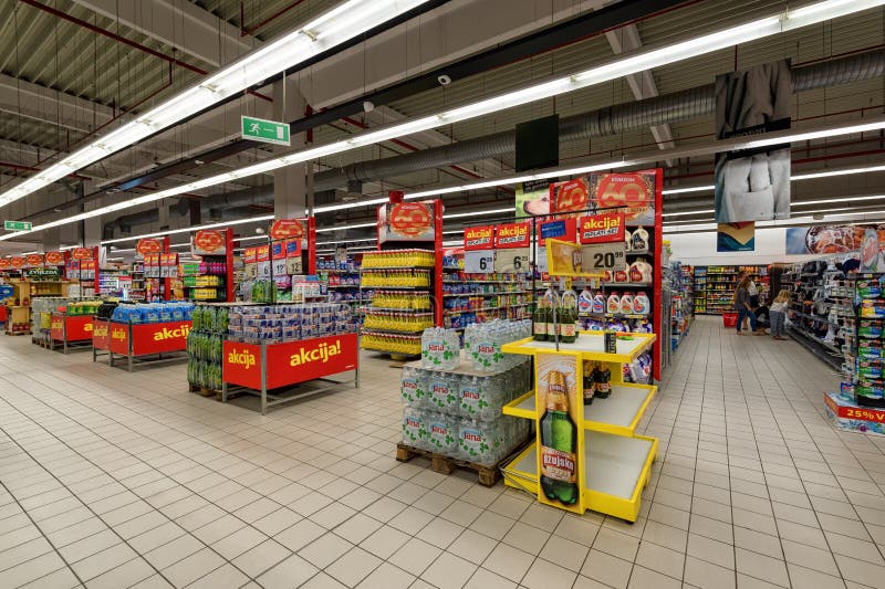 Area Dell'alimento Del Supermercato Fotografia Stock Editoriale ...