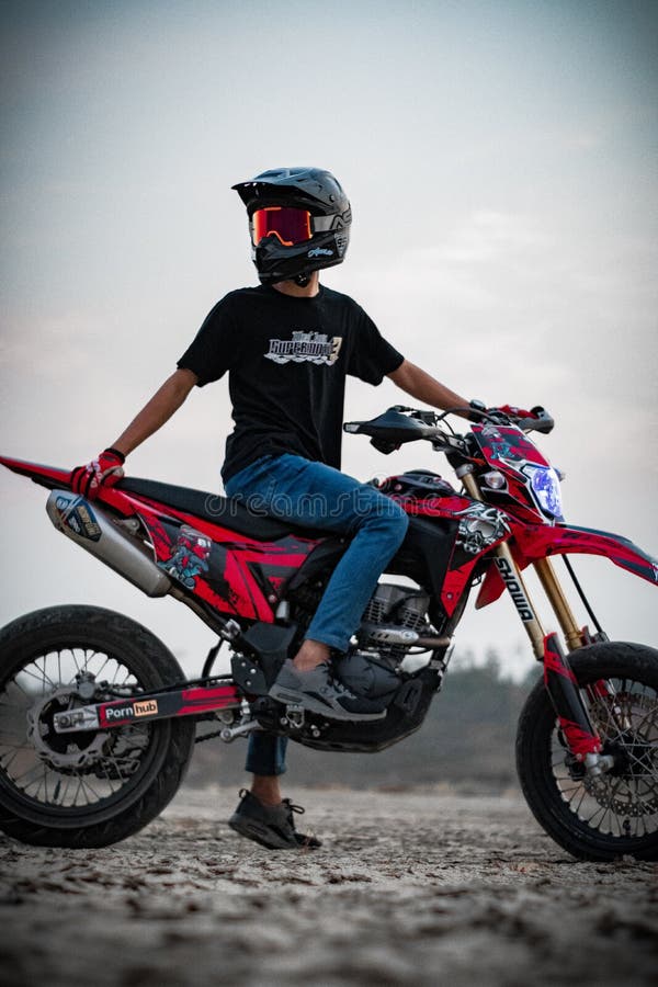 Supermoto style editorial photo. Image of style, smoke - 172673306