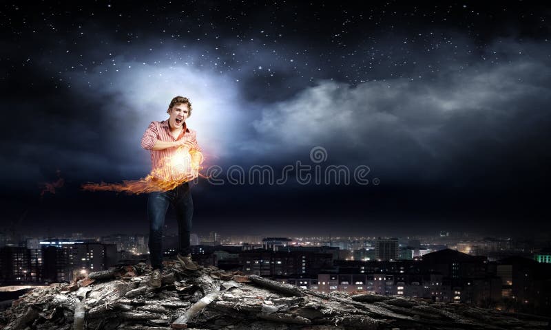 Man Throwing Ball Fire Stock Photos - Free & Royalty-Free Stock Photos ...