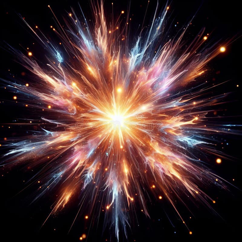 Supernova Effect an Explosive Burst of Light Resembling a Supen Stock ...