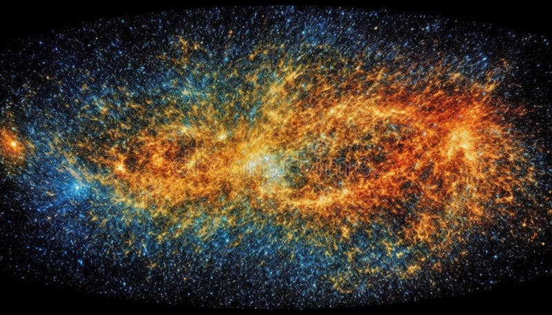 Supernova Exploding in Deep Outer Space, Illuminating Star Field ...