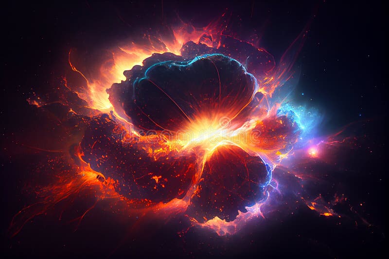 Supernova Explosion, Artwork, Generative Ai Illustration Stock ...