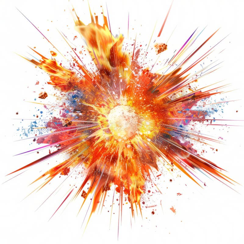 Supernova Explosion, with Bright Shockwaves and Debris Expanding ...