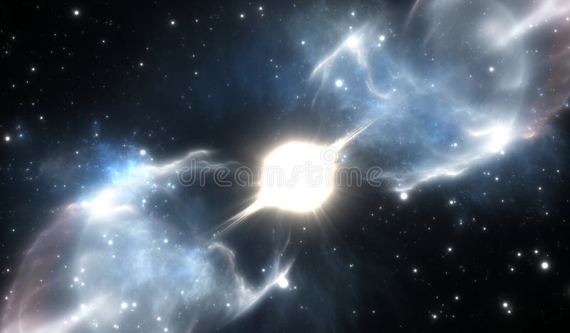 Supernova Explosion with Hourglass Shaped Bubble of Gas Stock ...