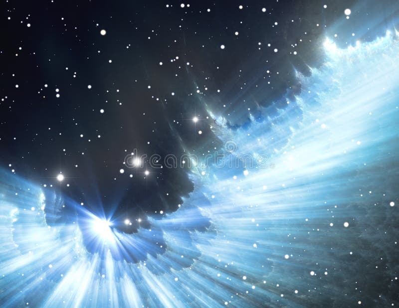 Supernova Explosion in the Nebula Stock Illustration - Illustration of ...