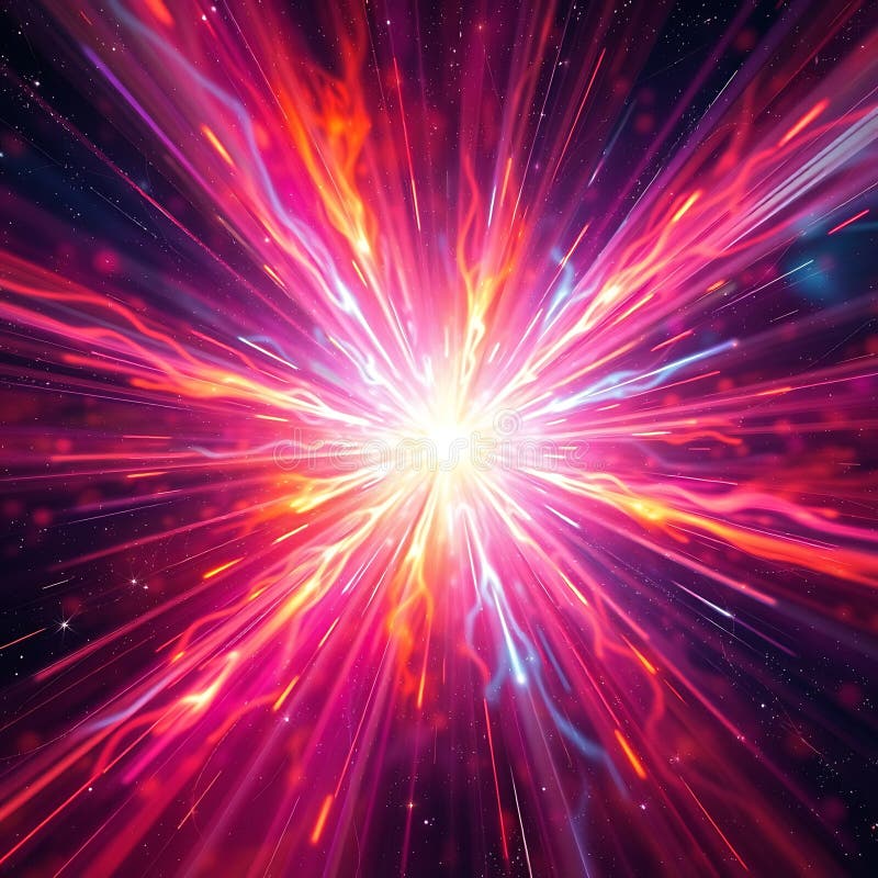 A Supernova Explosion Radiating Dynamic Light and Vibrant Colors Stock ...