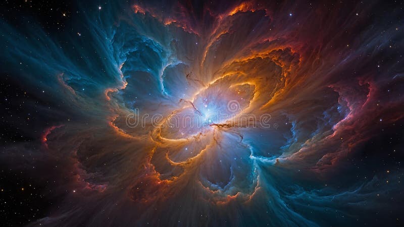 Colorful Supernova Explosion in Space. Brilliant Supernova Explosion ...
