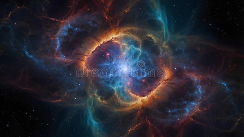 Colorful Supernova Explosion in Space. Brilliant Supernova Explosion ...